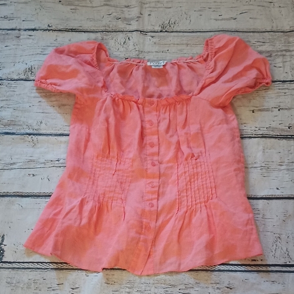 Allison Taylor | Tops | Allison Taylor Pink Linen Darted Babydoll ...